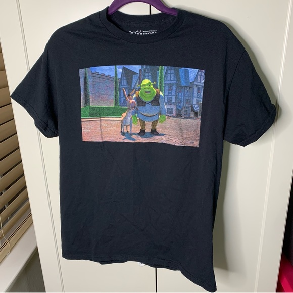 Dreamworks | Shirts | Mens Dreamworks Shrek And Donkey Graphic Tshirt ...
